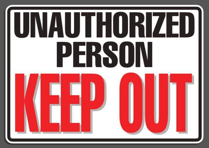 UNAUTHORIZED PERSON KEEP OUT STICKER A4 SIZE | Lazada PH