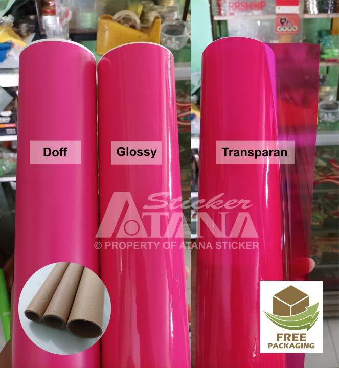 Skotlet Pink Doff Glossy Transparan Scotlet Magenta Merah Muda Dop ...