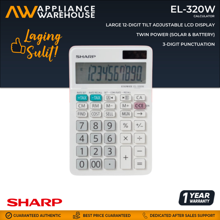 Sharp Semi-Desktop Calculator EL-320W | Lazada PH