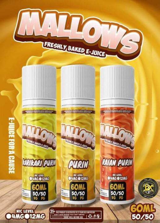 Mallows "Freshly Baked Juice" 60ML 4MG 12MG Freebased Juice | Lazada PH