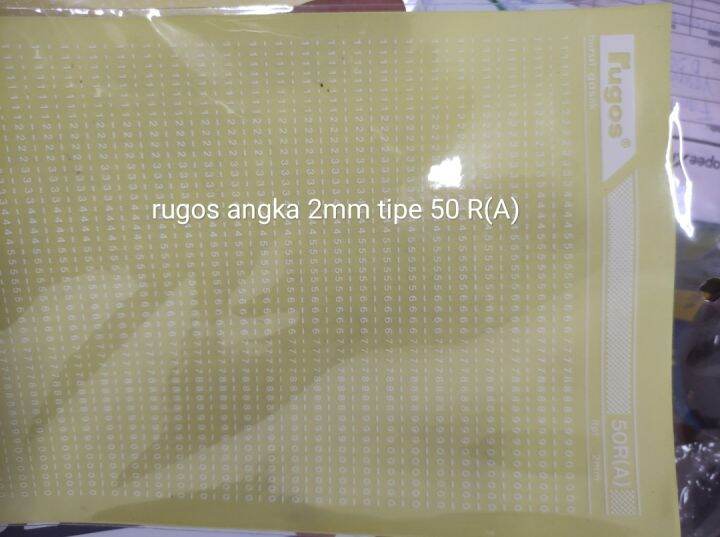 rugos angka 2 mm putih tipe 50 R (A) | Lazada Indonesia