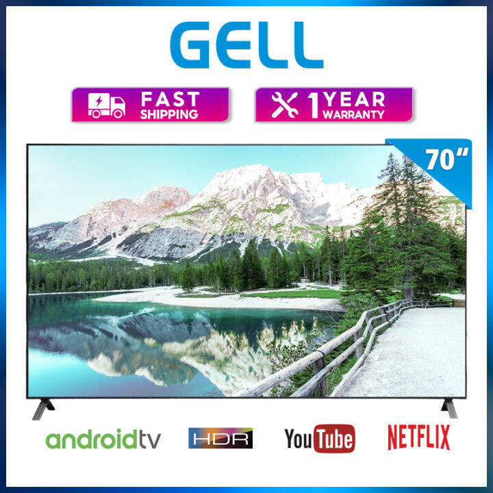 GELL 70 Inch smart TV Android system Netflix & Youtube Smart TV ...