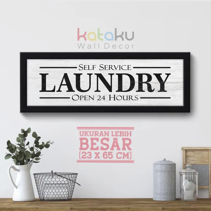 Hiasan Dinding Papan Tanda Tulisan Laundry Room Wall Decor Poster ...