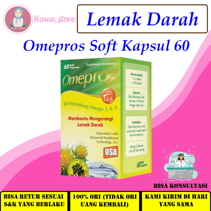 Omepros 60 Soft Kapsul / Obat / Suplemen Makanan / Omega 3 / Kolesterol ...