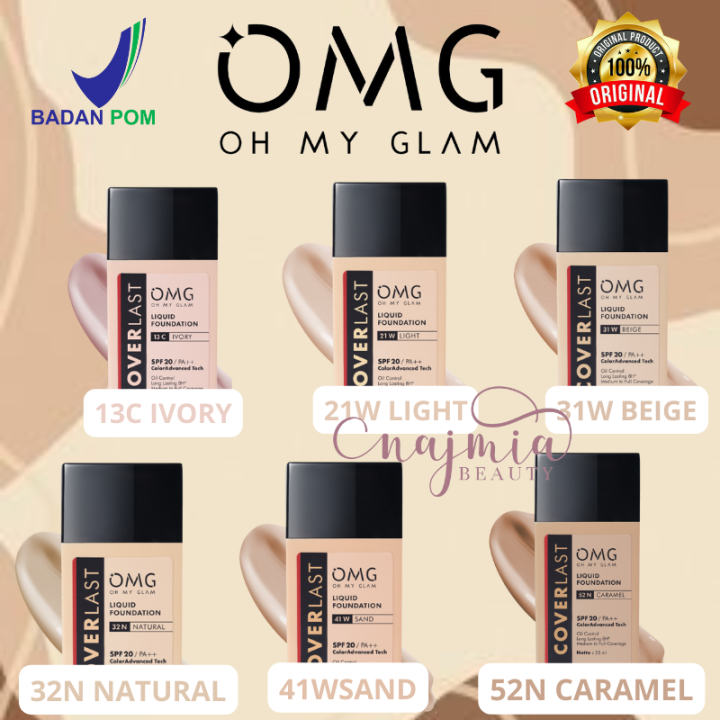 OMG Oh My Glam Coverlast Liquid Foundation All Varian - Alas Bedak ...