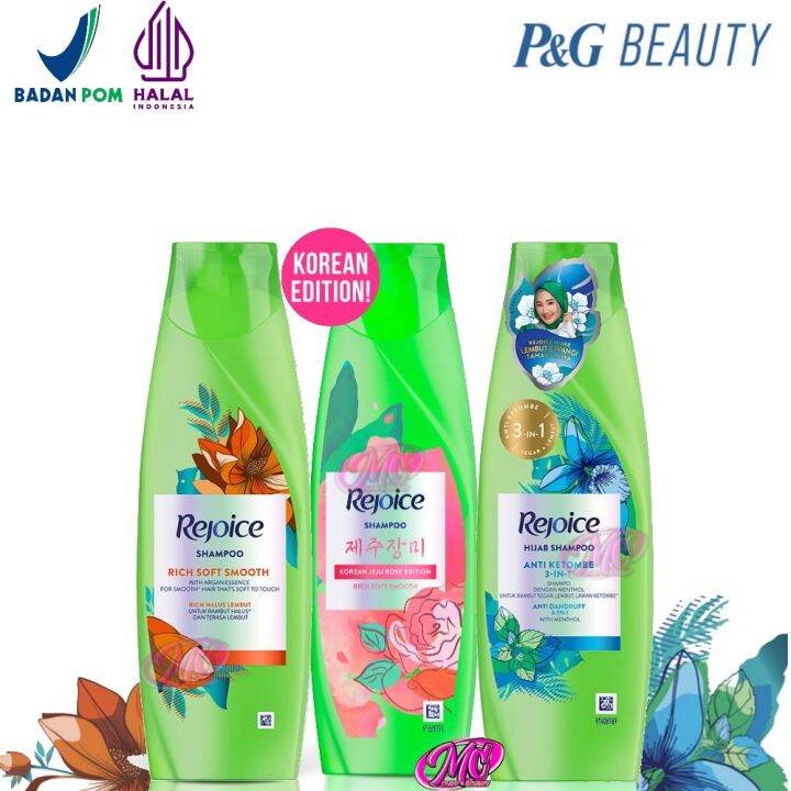 Rejoice Shampo Botol - 340ml & 150ml (Anti Ketombe / Korean Jeju / Rich Soft Smooth) | Lazada ...