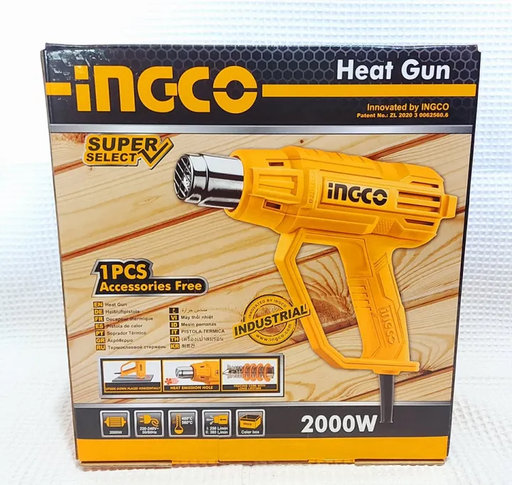 INGCO BEST SELLER SUPER SELECT HEAT GUN 2000W WITH 1 PC ACCESSORY ...