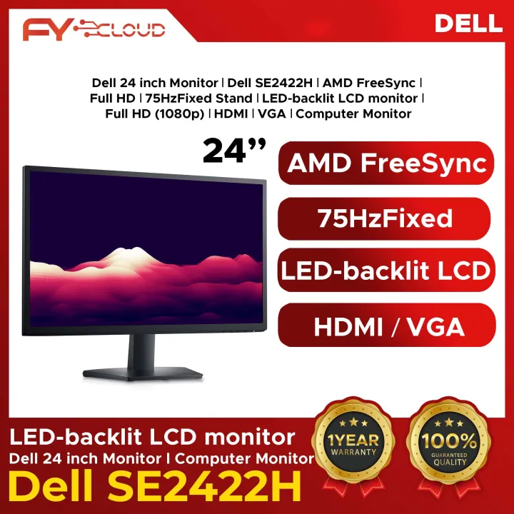 Computer Monitor│Dell 24 inch Monitor│Dell SE2422H│AMD FreeSync│Full HD ...