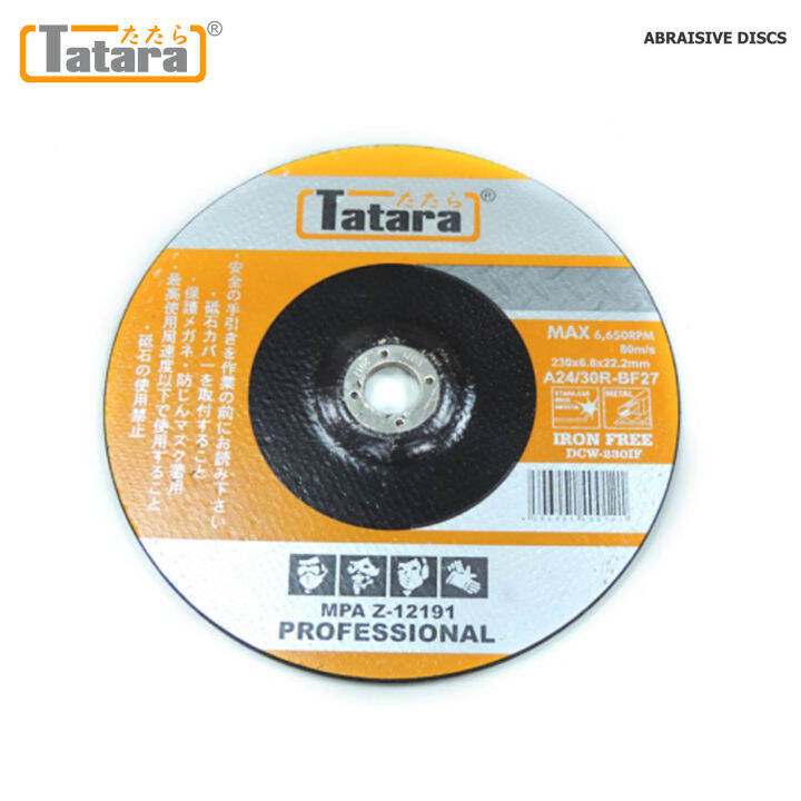 TATARA Abrasive Grinding Discs Iron Free For Steel and Stainless 100 ...