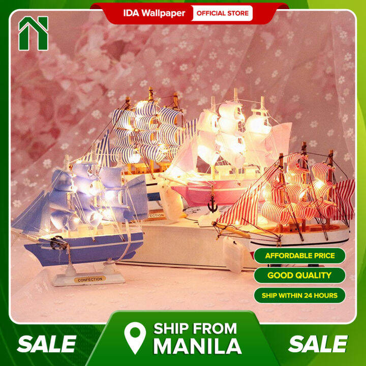 IDA Wooden Sailing Ship Mediterranean Style Home Decoration Handmade ...