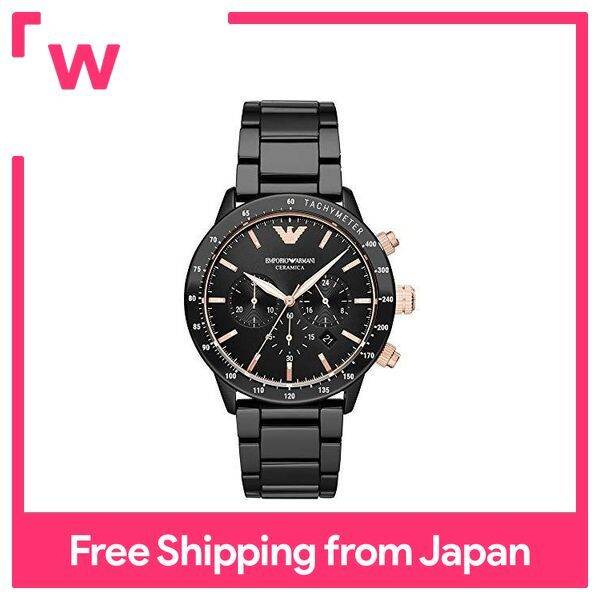 EMPORIO ARMANI Men's Watch AR70002 Mario Ceramica Mario Ceramica Black ...