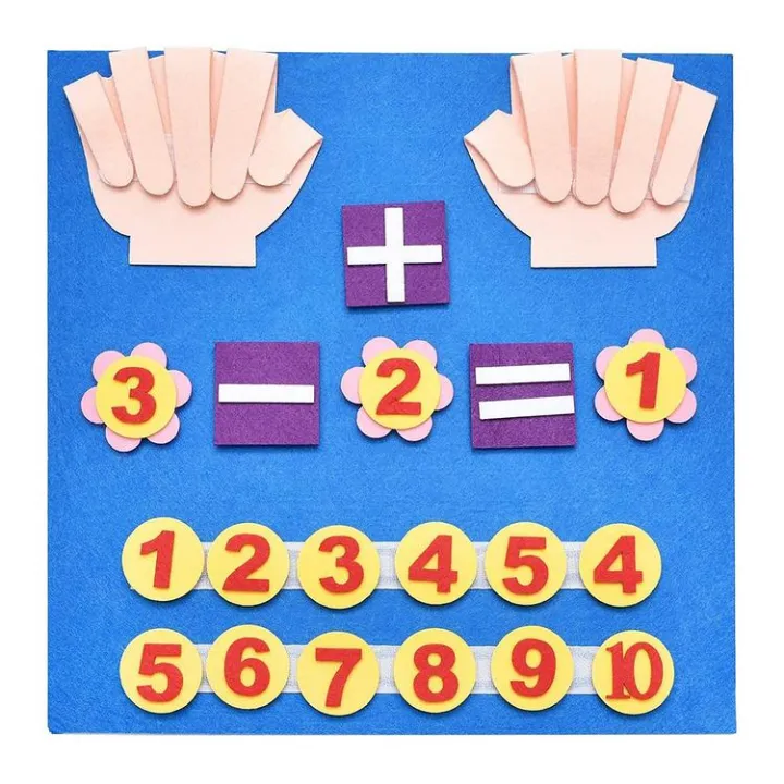 Math Toys Felt Board Felt Board Finger Numbers Counting Toy Felt ...