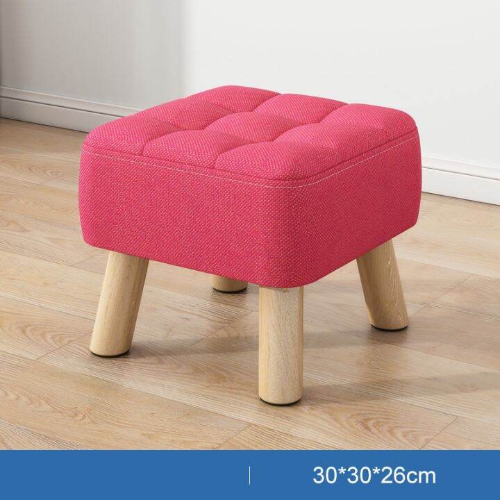 【Ready Stock】Mini Leg Stool Soft Cushion Wooden Small Bench Chair ...