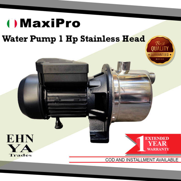 MAXIPRO Electric Stainless Head Pump 1.0HP Jet Booster Pump | Lazada PH