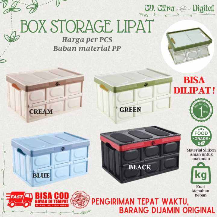 Storage Box Lipat / Folding Container Box Tempat Baju / Kotak ...