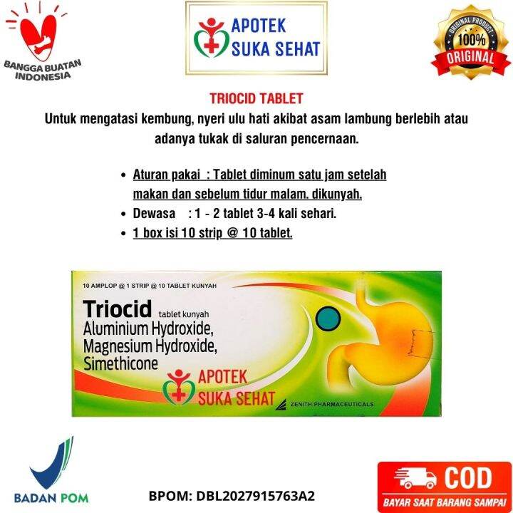 TRIOCID TABLET ( 1 BOX ISI 10 STRIP ) | Lazada Indonesia
