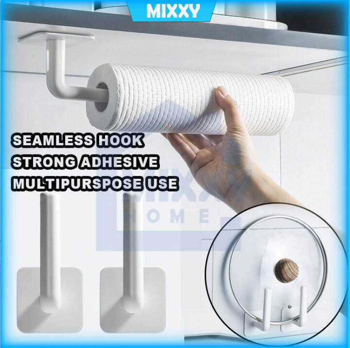 L Shape Multipurpose Wall Hook Holder Kitchen Wall Mounted Paper Tissue ...