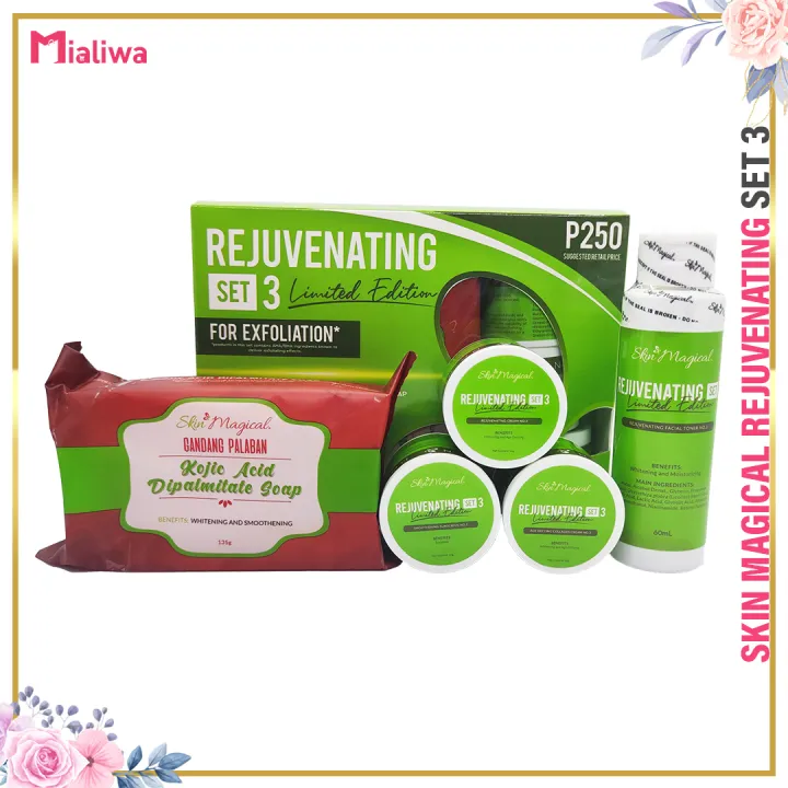 Skin Magical Rejuvenating Set 3, Skin Care Whitening Kit, Micro Peeling ...