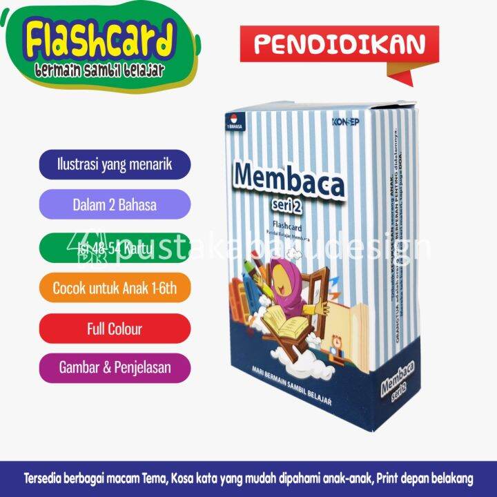 FLASH CARD KARTU PINTAR BELAJAR BALITA : MEMBACA SERI 2 | Lazada Indonesia