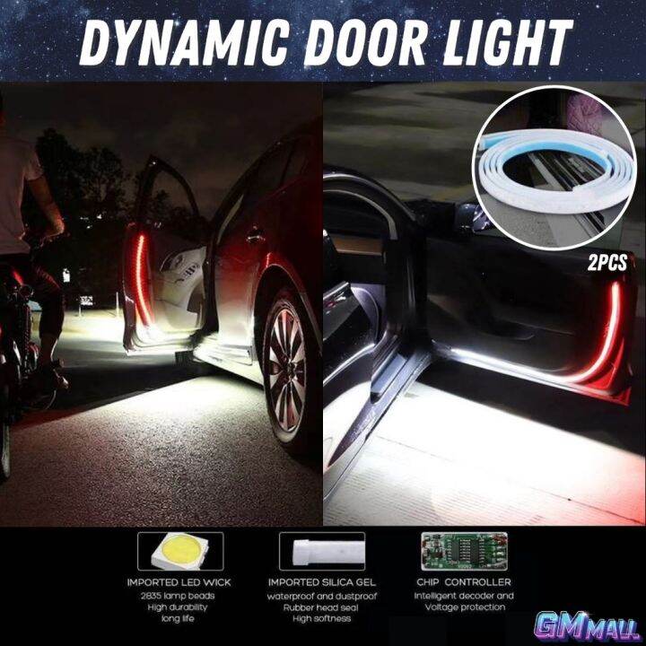 DYNAMIC DOOR LIGHT 2 Color Streamer Door Warning Light Door LED Tube ...