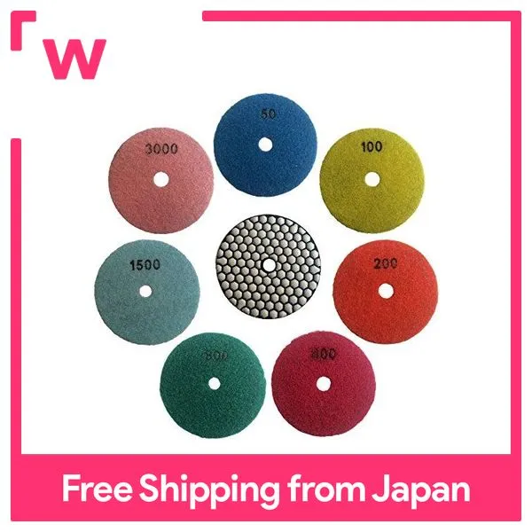 Konfor Marble Granite Diamond Polishing Pad 80mm, Set of 7, 50-3000 ...