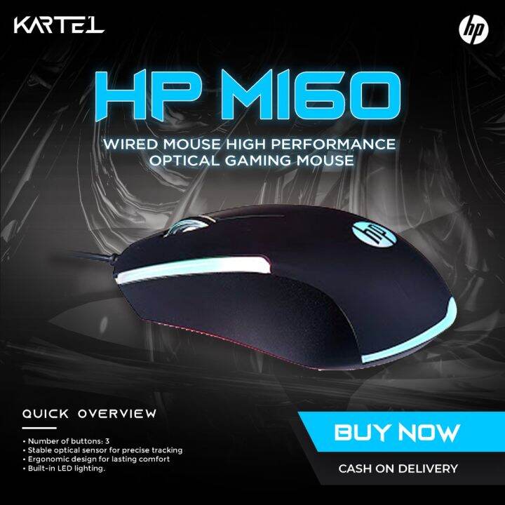 HP M160 WIRED GAMING MOUSE LED MULTICORES (M160) | Lazada PH