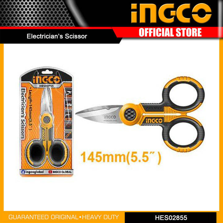 INGCO HES02855 Electrician's Scissors 145mm 5.5" Heavy Duty IHT | Lazada PH