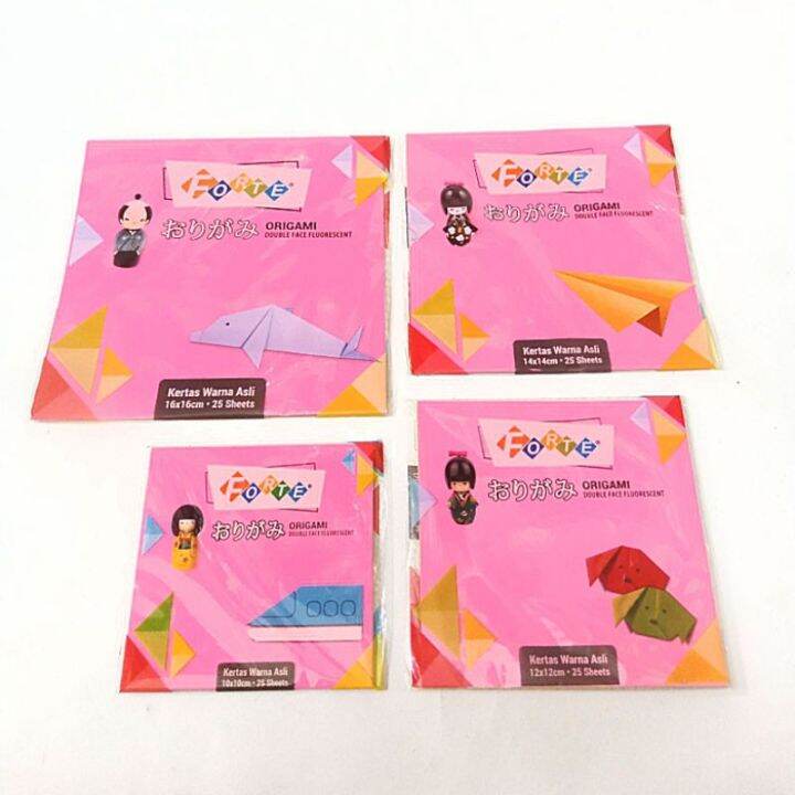 ORIGAMI FORTE / KERTAS ORIGAMI LIPAT FORTE / UKURAN 10X10 12X12 14X14 ...