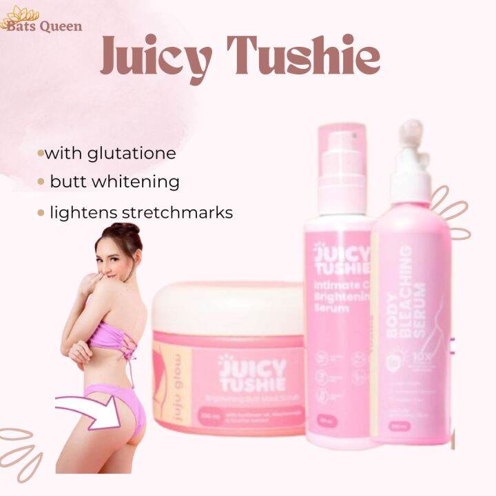 Original Juicy Tushie Brightening Butt Mask Scrub 300ML I Butt Whitening Lighten Stretchmarks ...