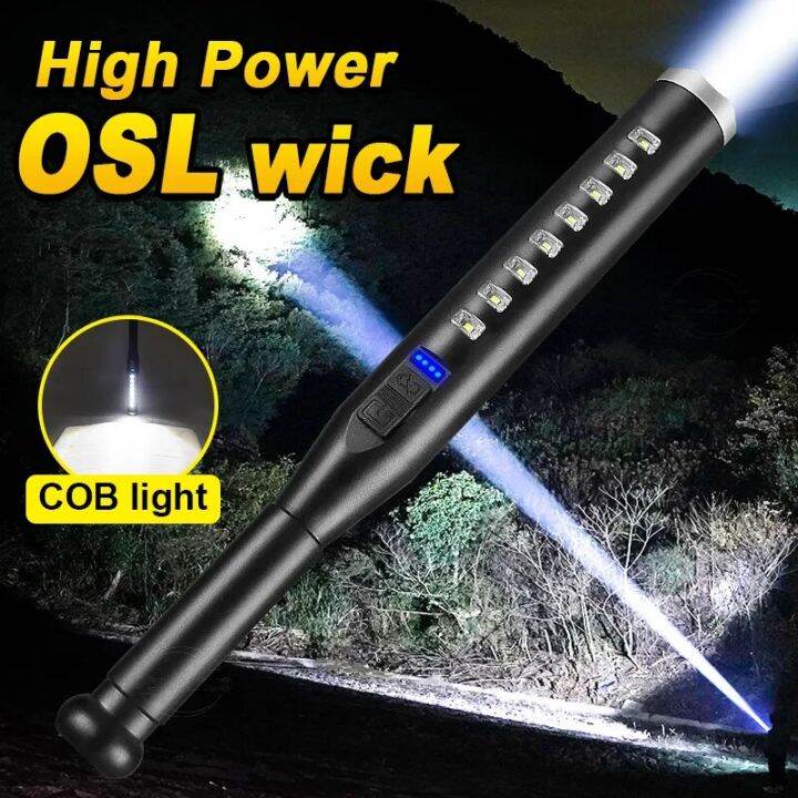 Super Powerful LED Flashlight 18650 Rechargeable Self Defense Flash ...