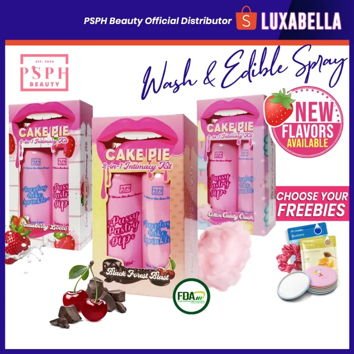 CAKE PIE 2-in-1 Intimacy Kit with Feminine Wash & Mist Edible Spray by ...