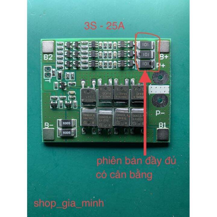 Mạch 3s-25a sạc cân bằng bảo vệ | Lazada.vn