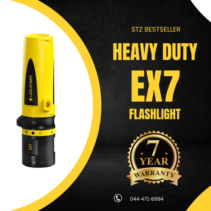 Original LED LENSER Heavy Duty EX7 Intrinsically Safe Flashlight 200 ...