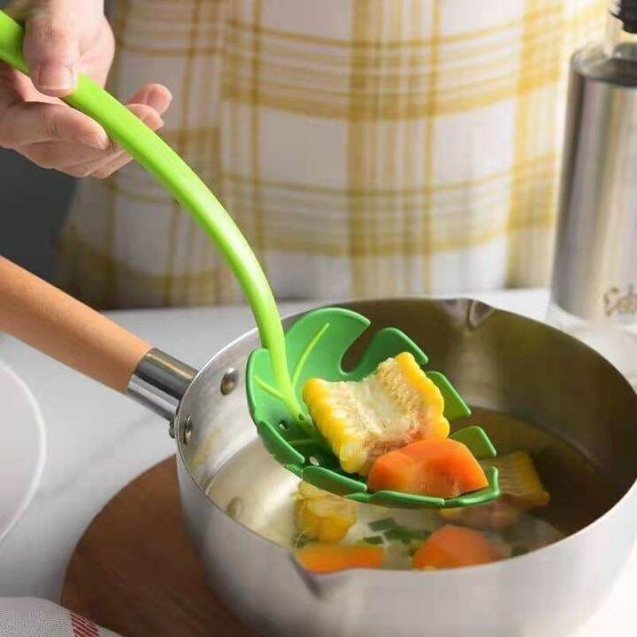 Heat Resistant Leaf Design Stainer Ladle For Shabu Shabu Hotpot Soup ...