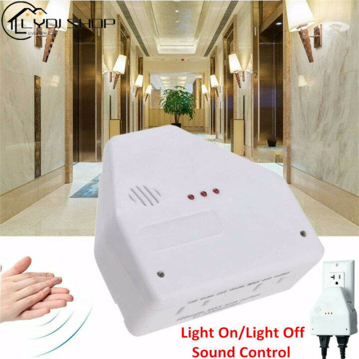 Light Switch Clapper Sound Activated Clap On/off Wall Socket Outlet ...