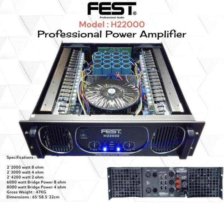 Power Fest H 22000 / H22000 Original Amplifier ORIGINAL FEST | Lazada ...