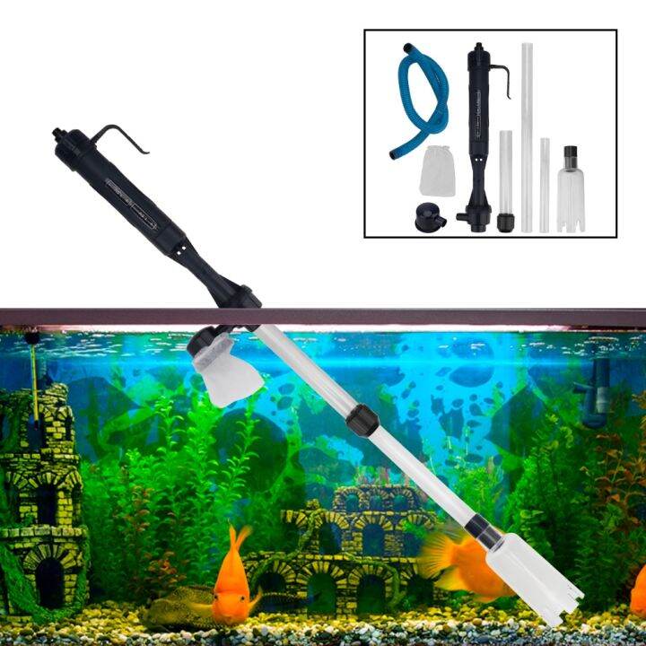 Powerful Suction Aquarium Electric Syphon Operated Fish Tank Sand ...