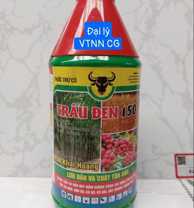 Thuốc trừ cỏ TRÂU ĐEN Chai 900ml Kenbast 150sl Vua lưu dẫn tận gốc cỏ ...