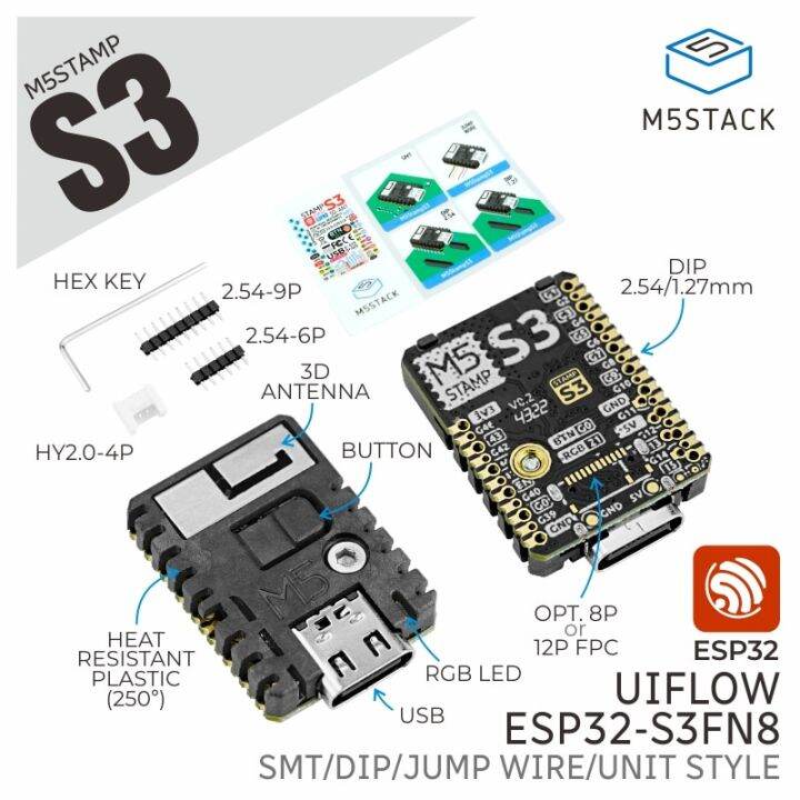โมดูล M5Stack อย่างเป็นทางการ M5Stamp ESP32S3 | Lazada.co.th