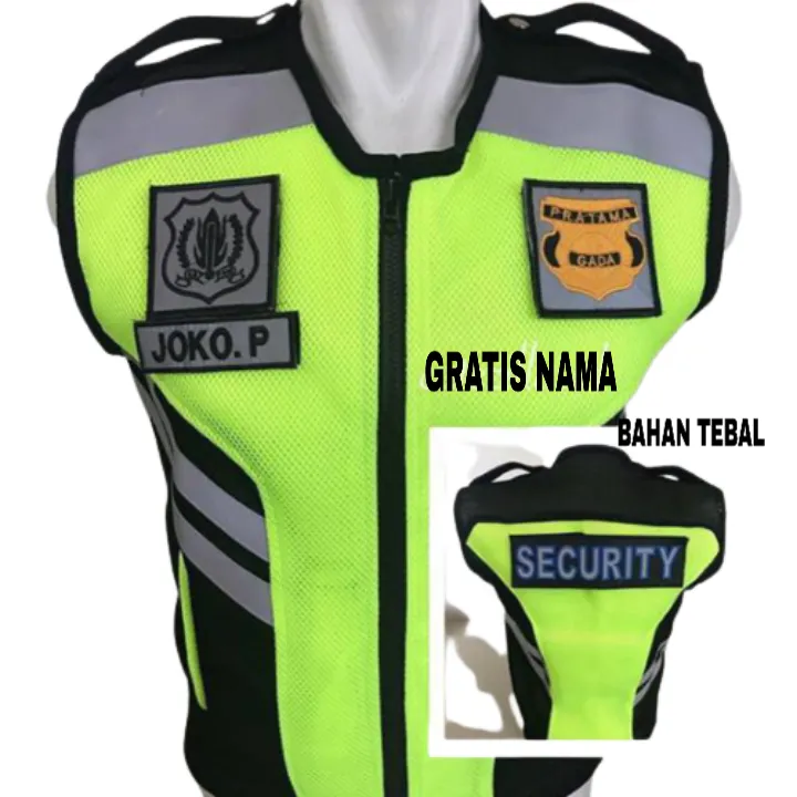 rompi security terbaru lengkap hitam hijau | Lazada Indonesia