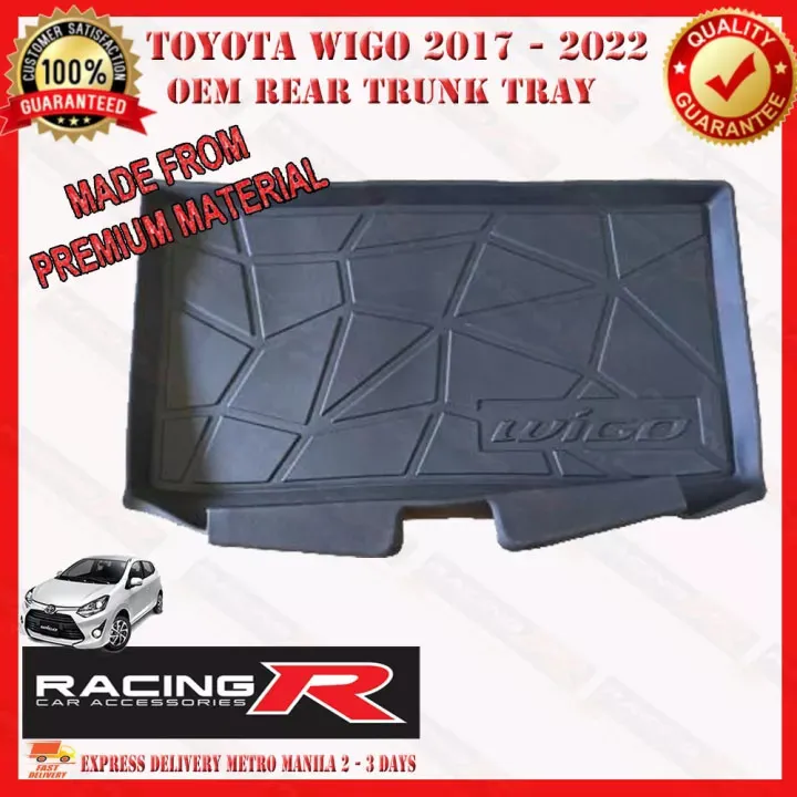 Toyota Wigo 2017 to 2023 Premium Rear Trunk Tray or Cargo Tray with EXT ...