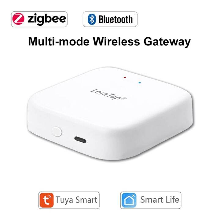 LoraTap Tuya Multi-mode WiFi ZigBee 3.0 Bluetooth Mesh Gateway Hub Bridge Wireless and Wired ...