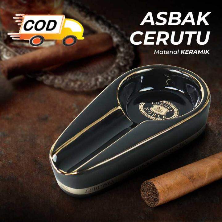 Asbak Aesthetic Unik Keramik dengan Cekungan Tempat Rokok Cerutu Mudah ...