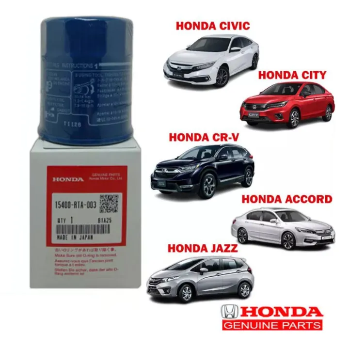 15400-RTA-003 HONDA GENUINE Oil Filter Honda Civic/ City/ Accord/ Jazz/ CR-V | Lazada PH