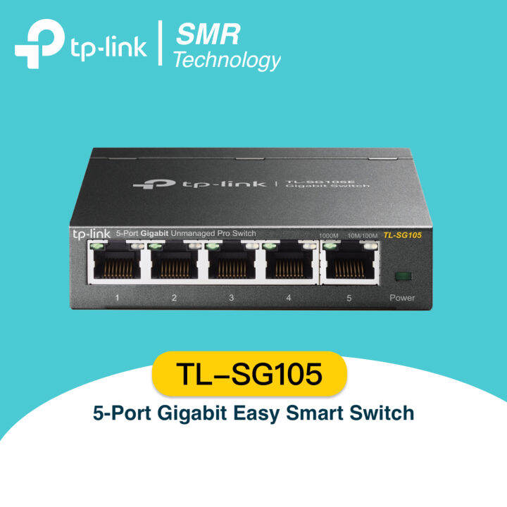 TP-Link TL-SG105 5-Port Gigabit Desktop Switch, 5 Gigabit RJ45 Ports ...