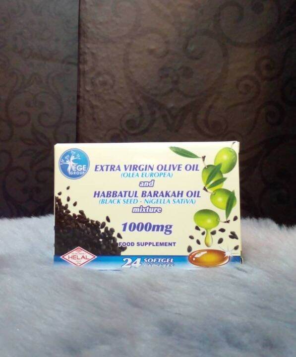 EGE GROUP EXTRA VIRGIN OLIVE OIL AND HABBATUL BARAKAH OIL 24 SOFTGEL ...