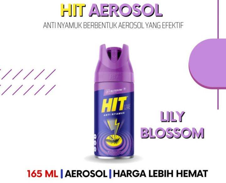 HIT Spray Aerosol Lily Blossom Ungu Obat Nyamuk Semprot 165 ML | Lazada ...