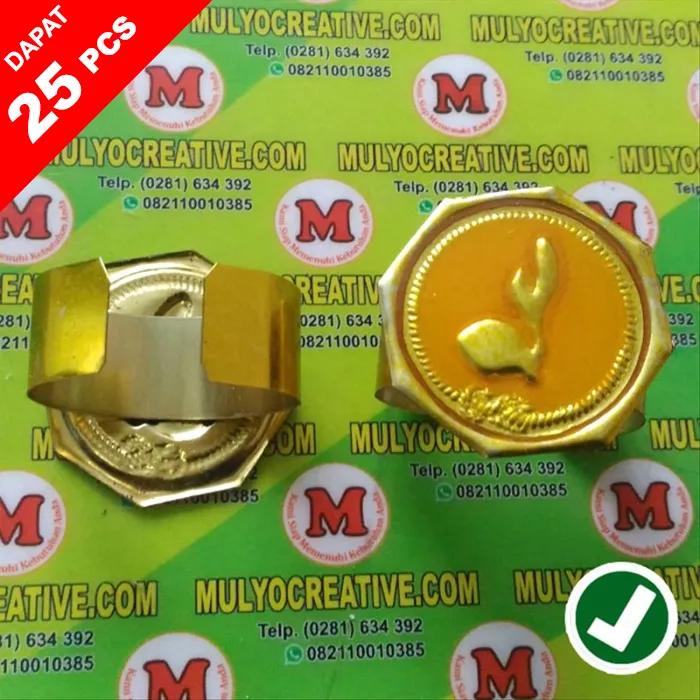 Ring Kacu Hasduk - Ring Pramuka Penegak Model Segi Delapan Warna Kuning ...