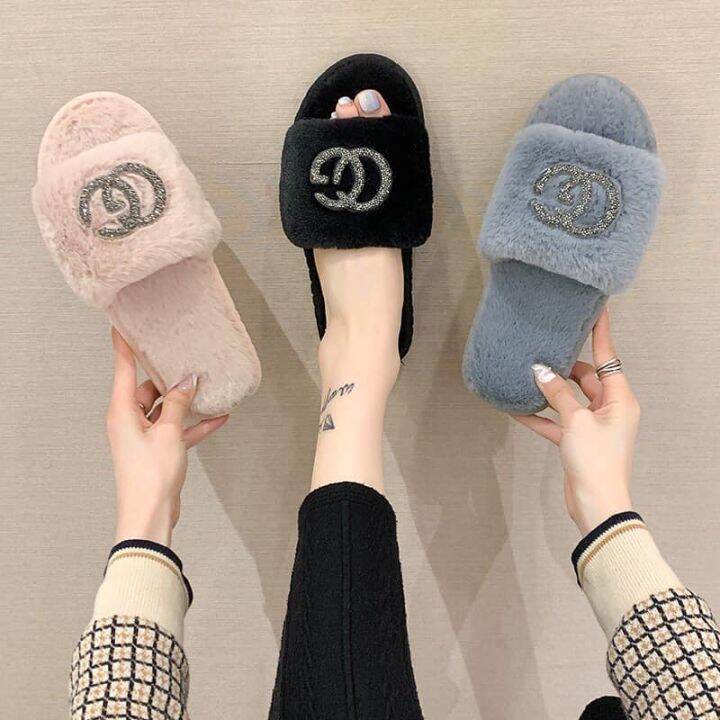 Korean Home Plush Bedroom Slippers | Lazada PH