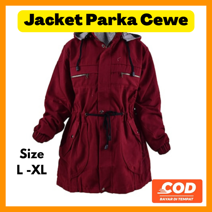 Jacket Cewek Semi Parka Warna Marron Jaket Wanita Dewasa Terbaru Jumbo ...